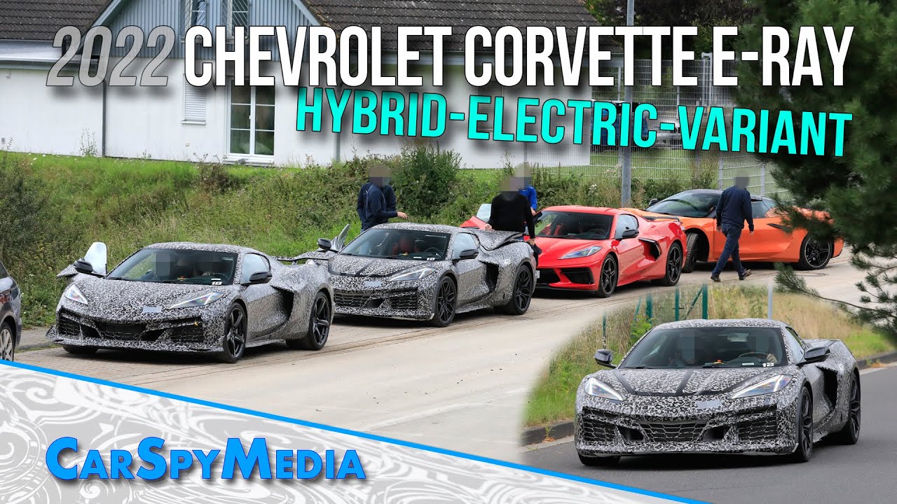 C8 Corvette E-Ray Hybrid Spied Testing Together With Z06 (VIDEO)