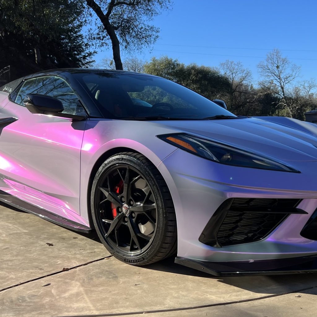 Hot NEW Color Shifting Candy Nardo Grey Wrap on a C8 Corvette